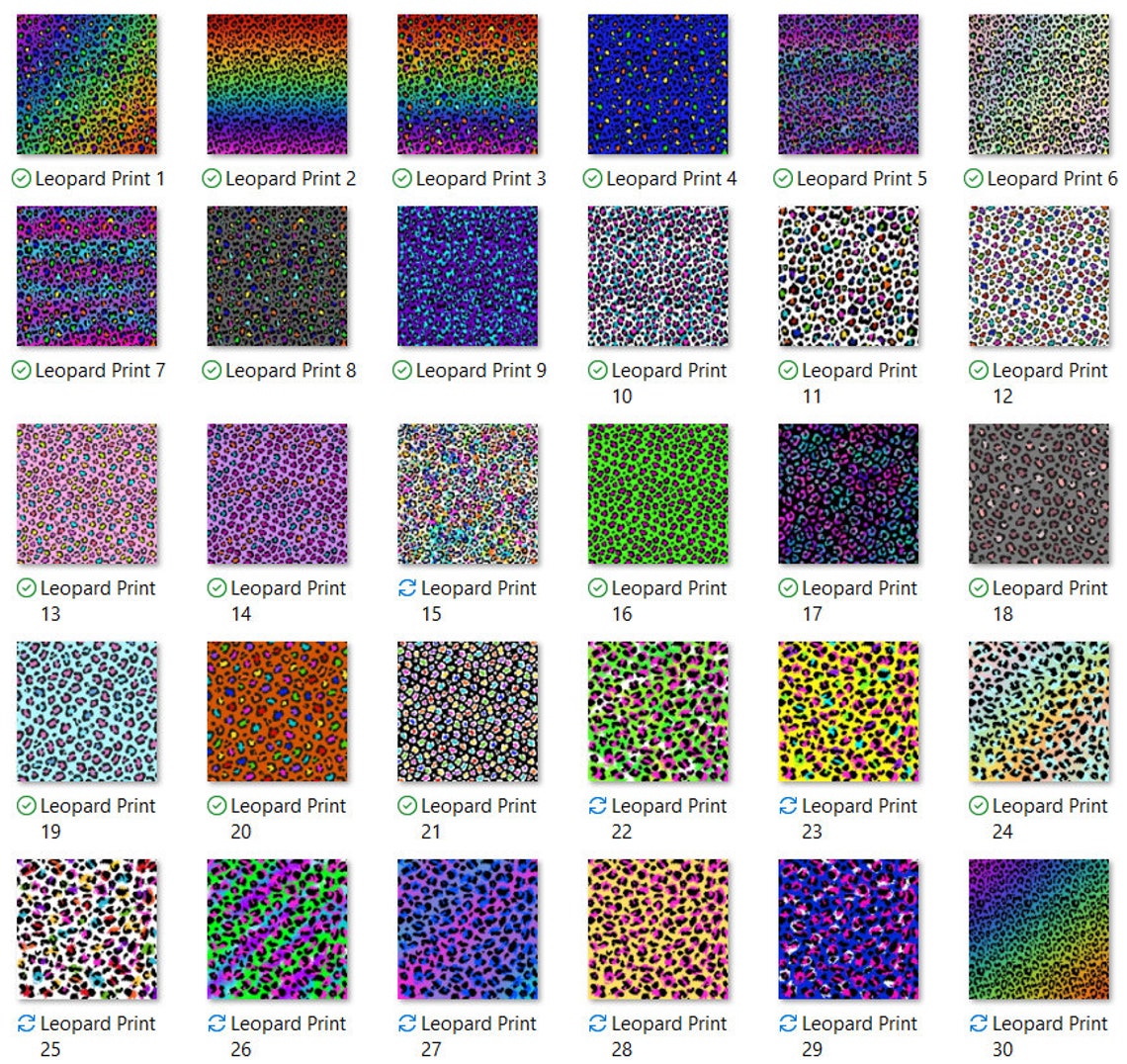 Rainbow Leopard Digital Paper Pack Neon Cheetah Print - Etsy