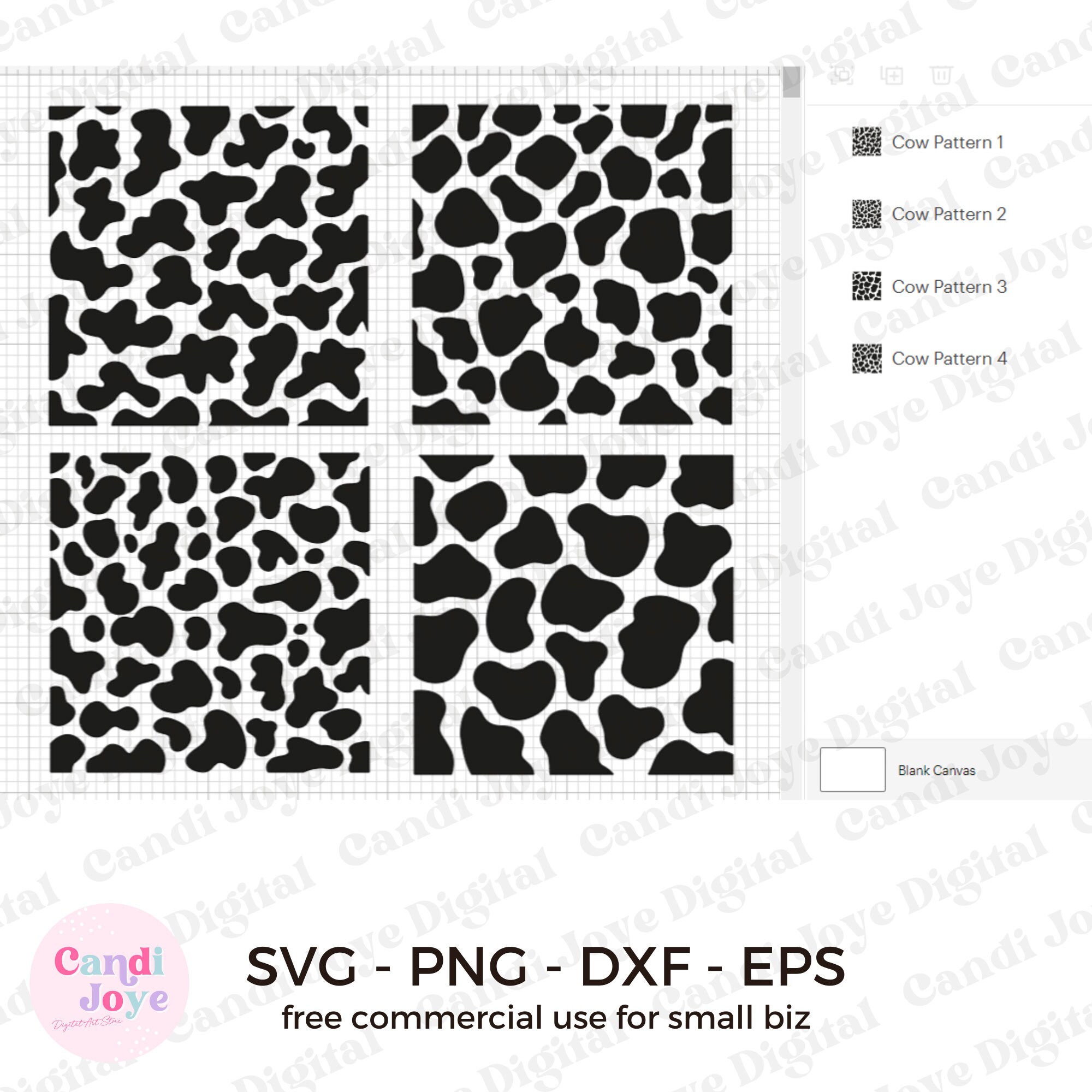 Cow Print SVG Cow Print PNG Farm Animal Pattern Cut File - Etsy