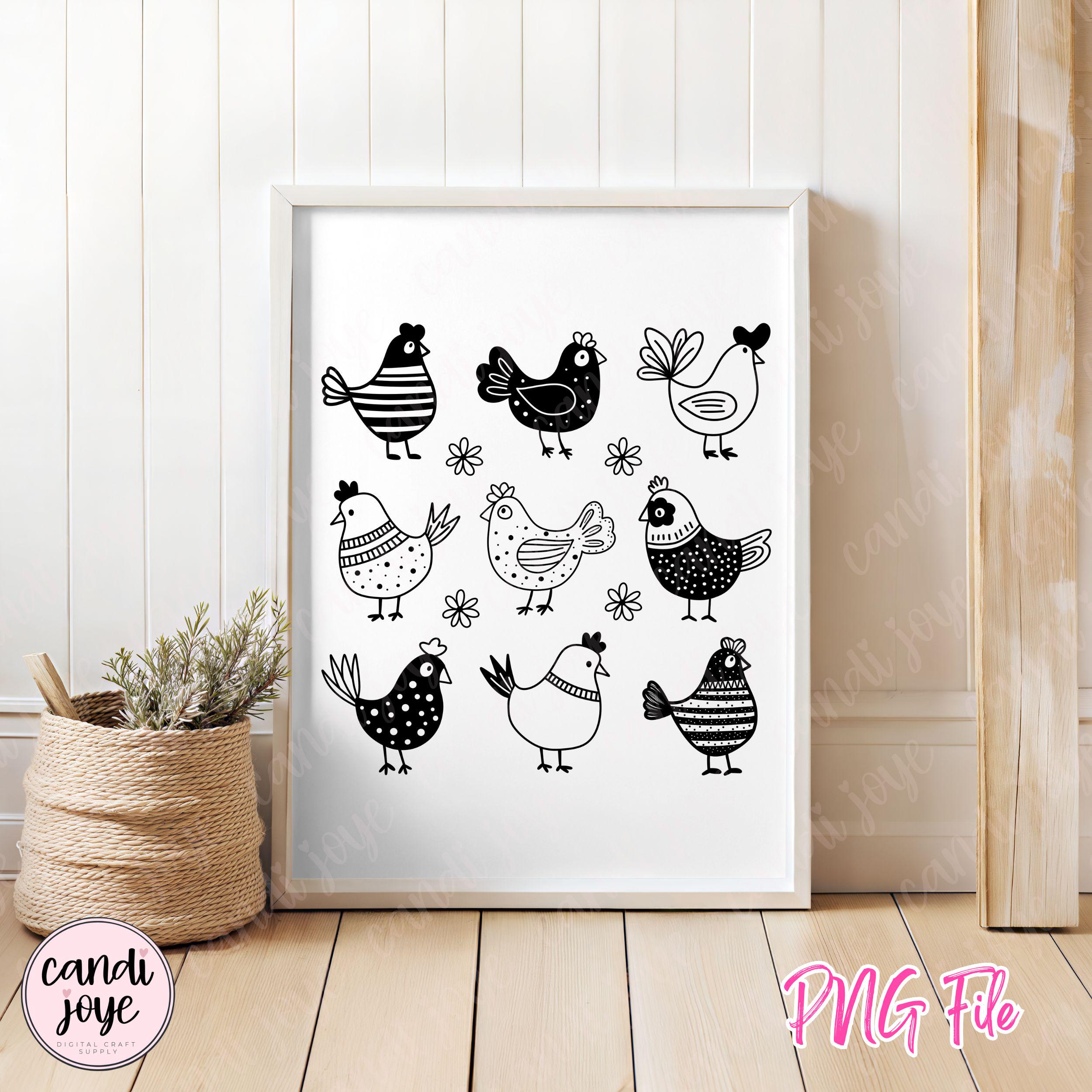 Chicken PNG, Chicken Lady PNG, Cute Chicken Sublimation Design, Chicken ...