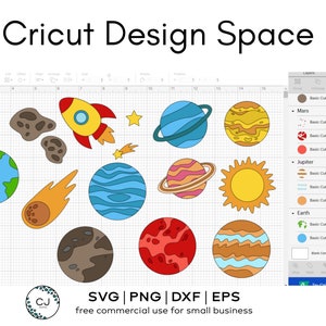 Space SVG Galaxy SVG Planets SVG Solar System Clipart | Etsy UK