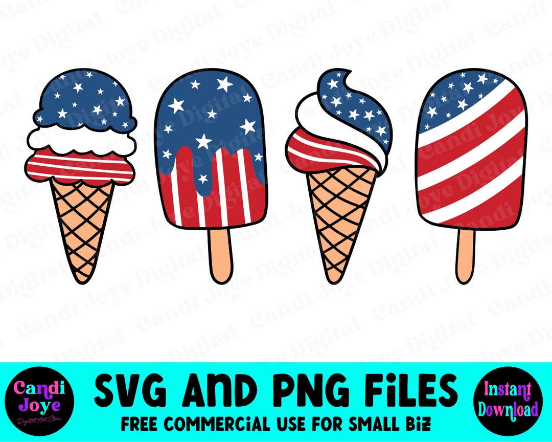 4th of July SVG Patriotic Popsicle SVG American Flag Ice Cream Cut ...