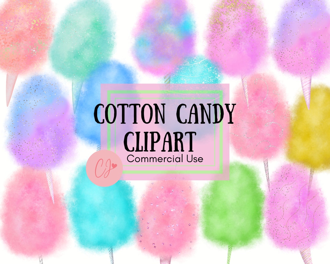 Cotton Candy PNG Clipart Cotton Candy PNG Files Carnival - Etsy