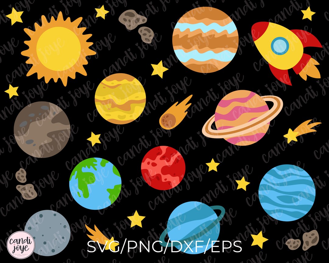 Space SVG Galaxy SVG Planets SVG Solar System Clipart Outer Space Png ...