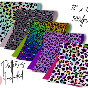 Rainbow Leopard Digital Paper Pack Neon Cheetah Print - Etsy