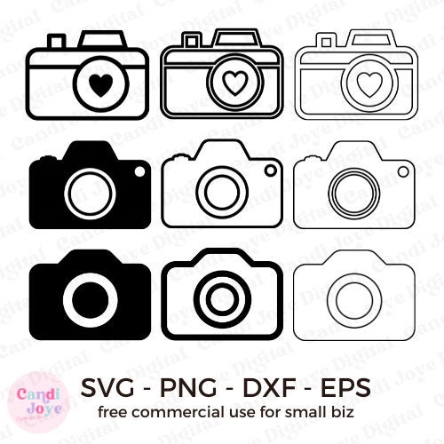 Camera SVG Bundle Photography SVG Camera Clipart Heart - Etsy