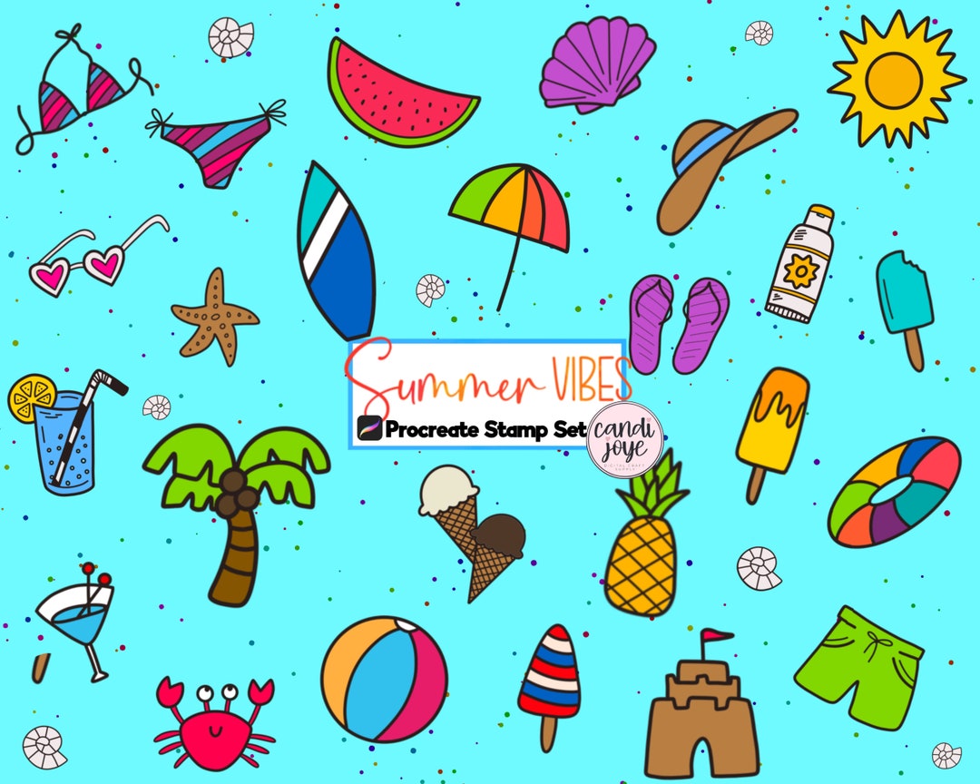 Procreate Stamps - Weather Procreate Stamp Set - Procreate Brushes ...