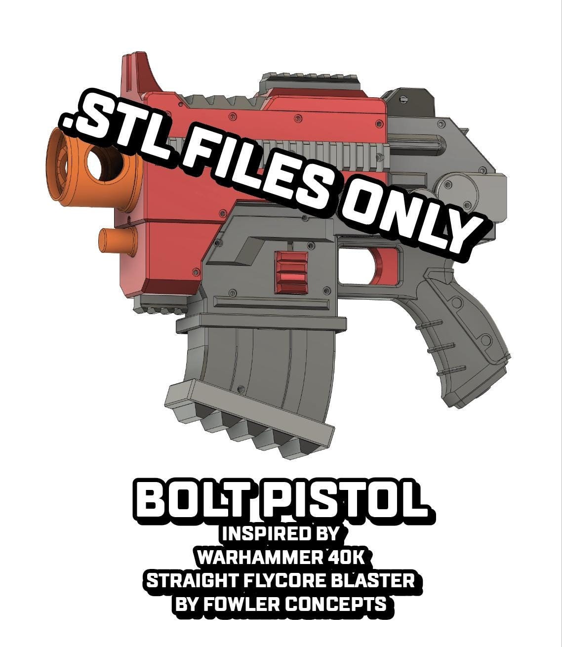 Digital Files for a Bolt Pistol "nerf" Dart Blaster Inspired by ...