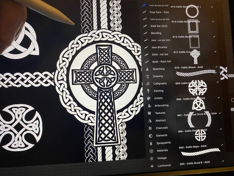 Procreate Celtic Brushes and Stamps Art Pack - Etsy