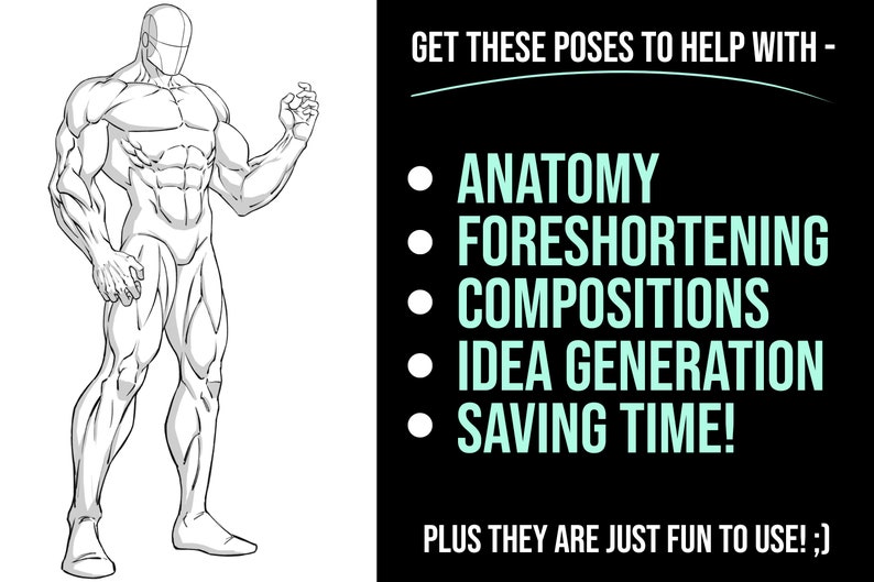 Procreate Pose Pack - 25 Poses - Superhero Figures - Volume 2 - Etsy