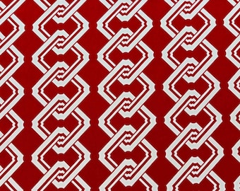 Red Geometric Fabric | Etsy