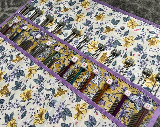 Hand Made Knitting Needle Case/ Organizer / Holder for Knitting Needles ...