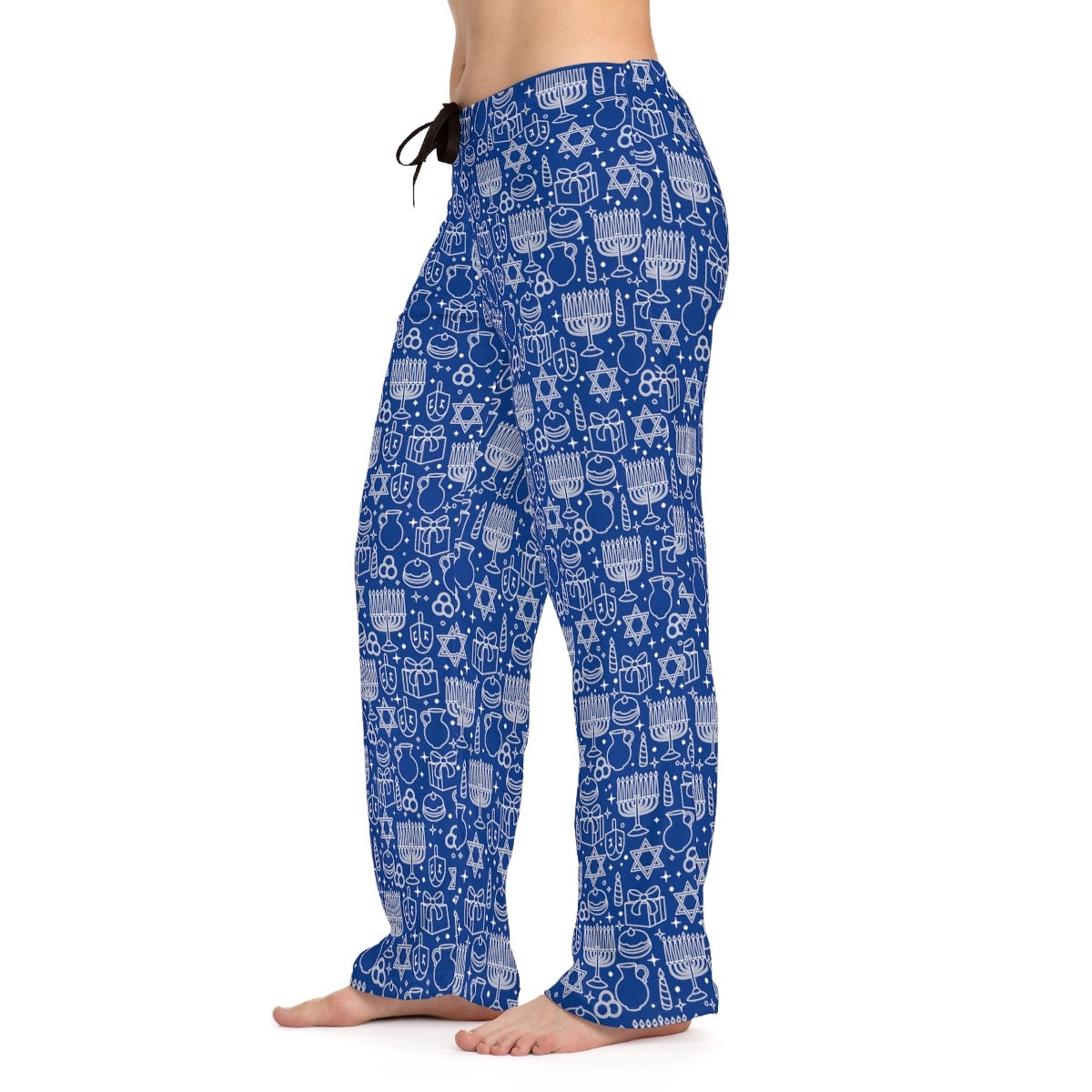 Happy Hanukkah Pajama Pants, Matching Family Lounge Wear, Menorah ...