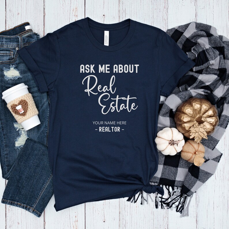 Custom Realtor Shirt: Ask Me About Real Estate, Women's Gift - Etsy