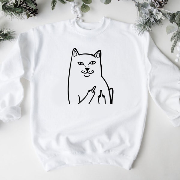 Middle Finger Cat - Etsy