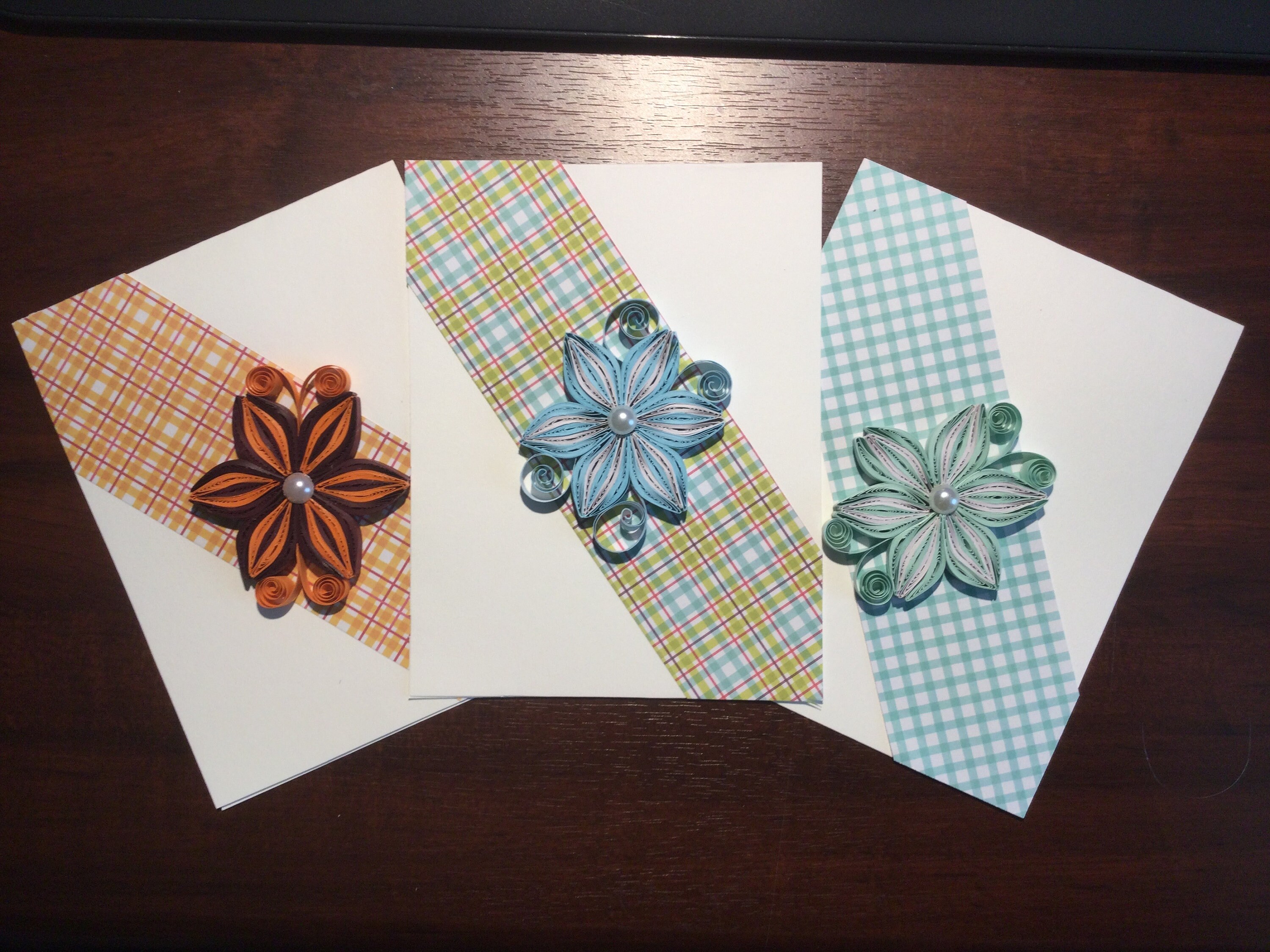 Set of 3 Paper Quilled Cards With a Beautiful Flower - Etsy