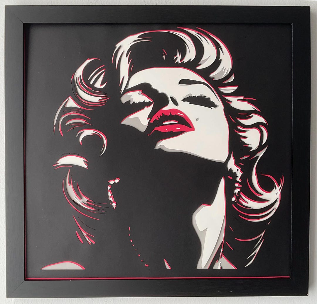 Marilyn Monroe Stained Glass SVG: 4-layer Cut File for Cricut, Laser ...
