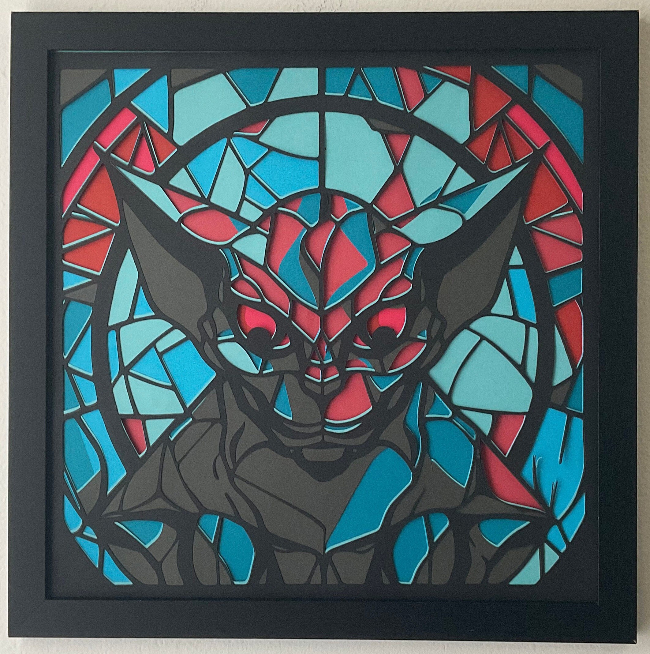 Gargoyle Stained Glass SVG Wall Art Multi Layer Cut File, Vector Svg ...