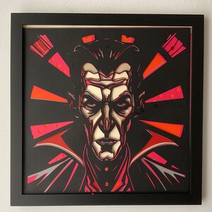 Vampire Dracula Stained Glass Svg Layered Cut File Wall Art,8 Layers ...