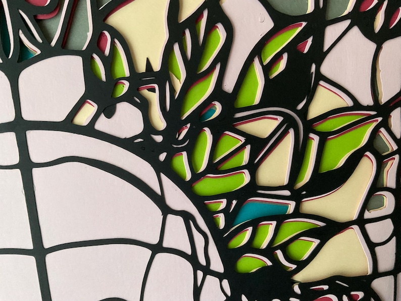 Skull and Roses Stained Glass SVG: 6-layer Cut File for Cricut - Etsy