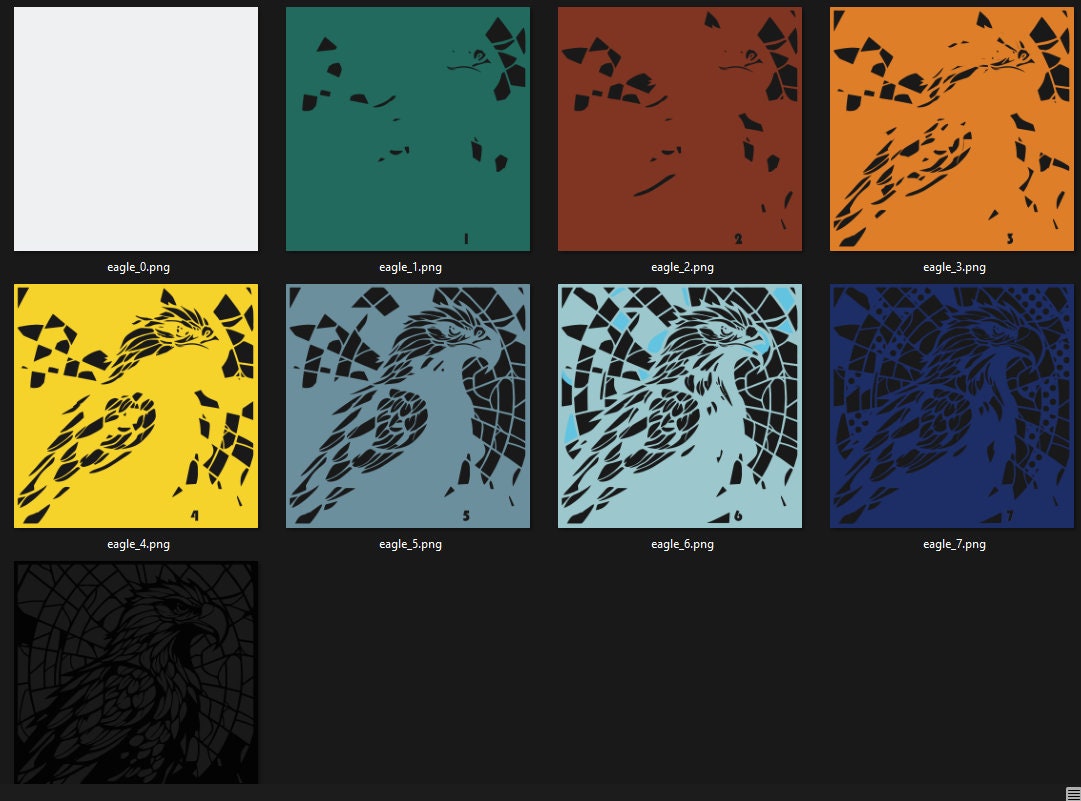 Hawk Profile Stained Glass SVG Wall Art Multi Layer Cut File, Vector ...