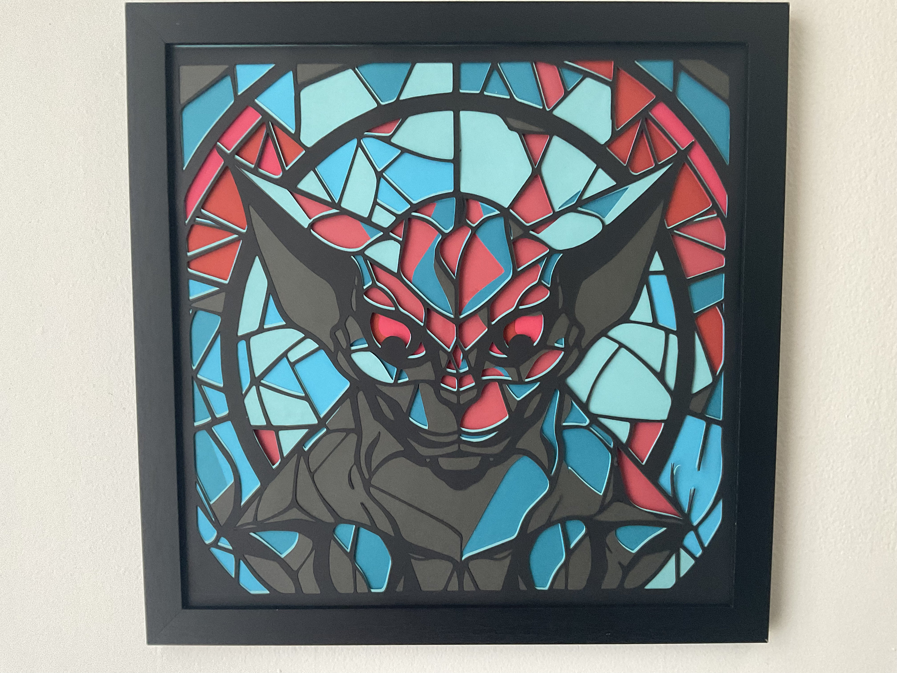 Gargoyle Stained Glass SVG Wall Art Multi Layer Cut File, Vector Svg ...