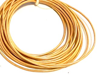 Gold Leather Cord - Etsy