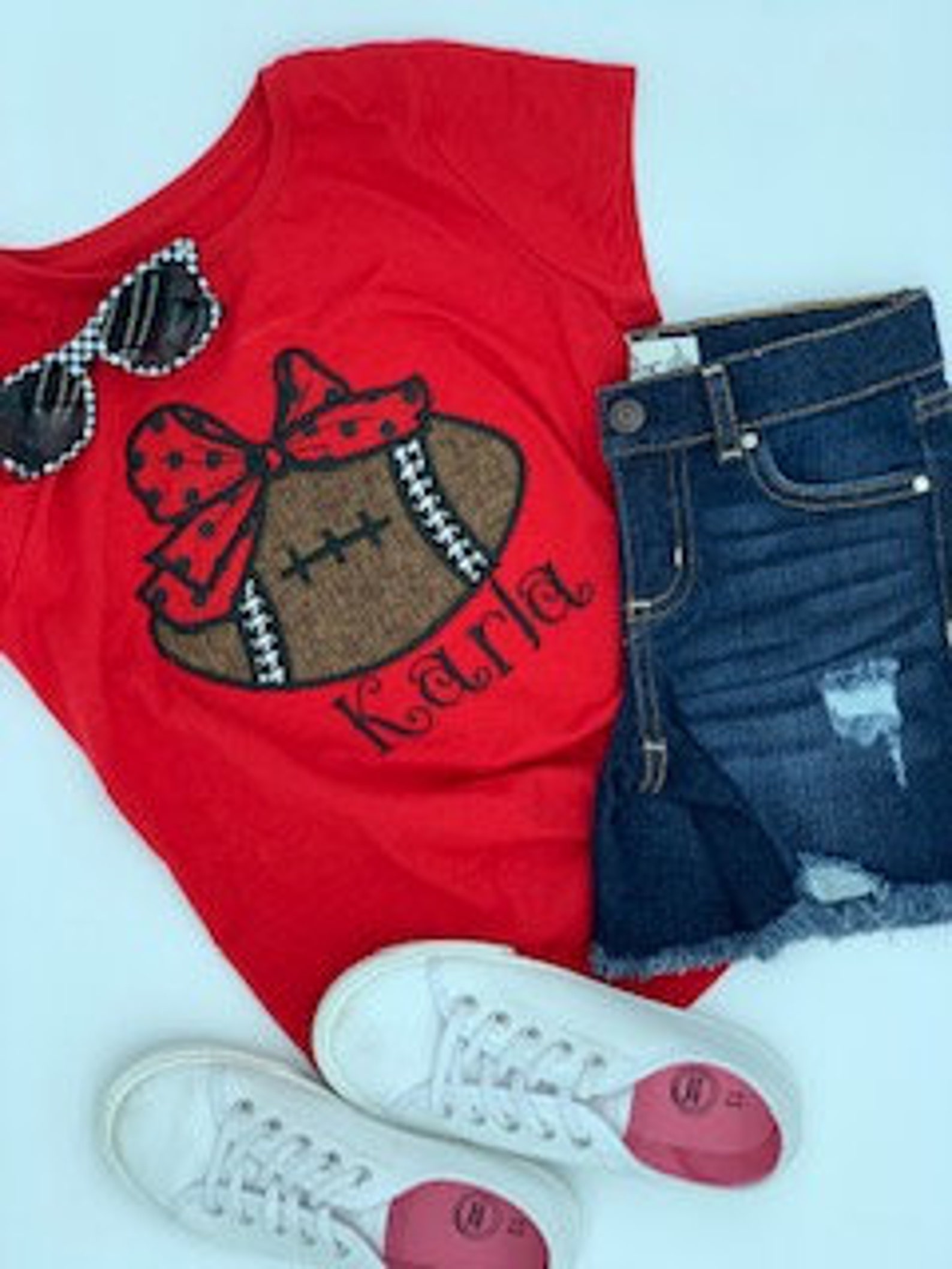 Girls Football t'shirt | Etsy