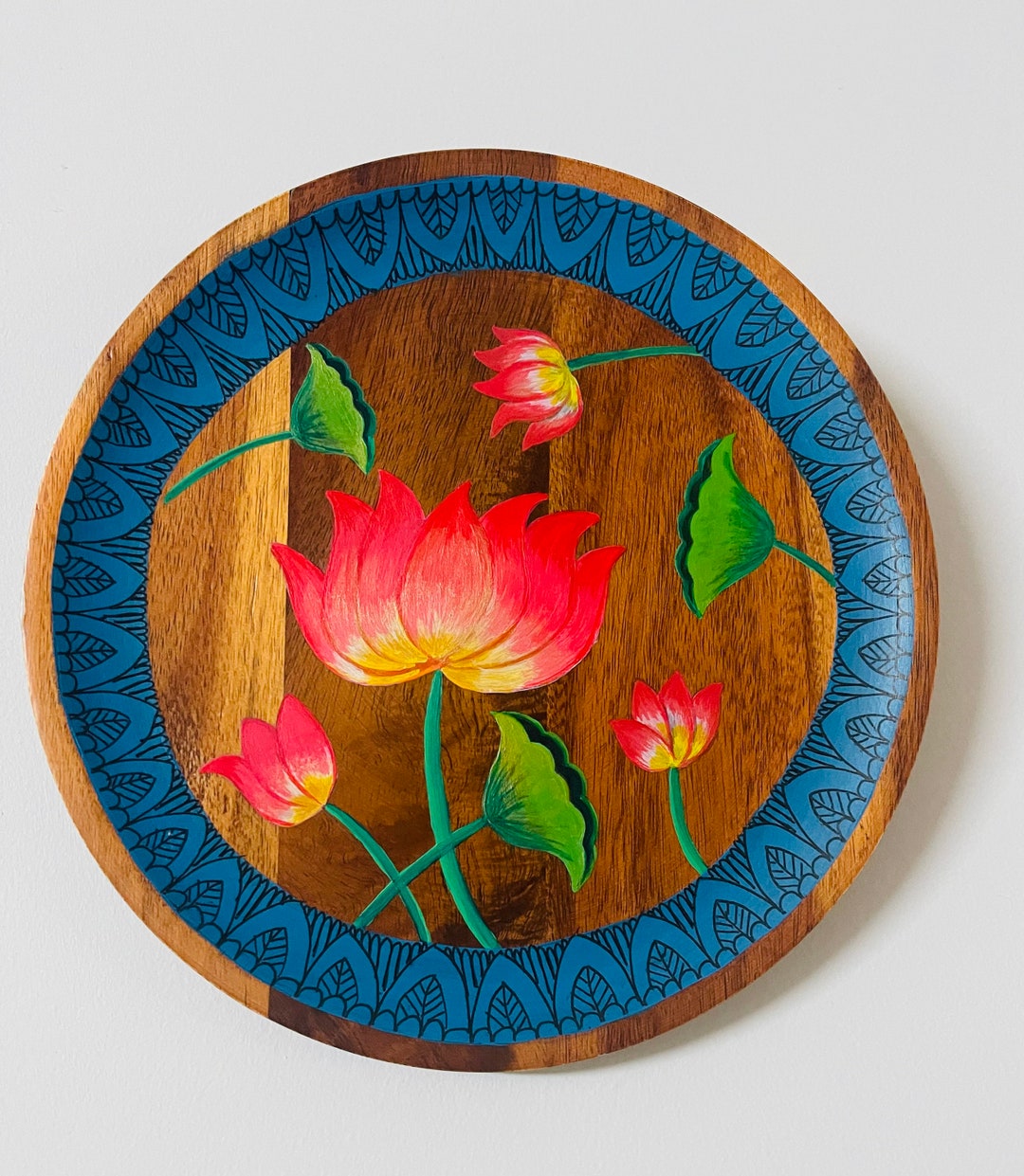 Hand-painted Wooden Plates - Etsy