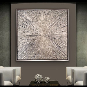 Original Textured Painting Texture Painting Original Painting Silver ...