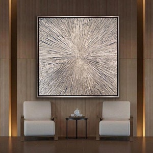 Original Textured Painting Texture Painting Original Painting Silver ...