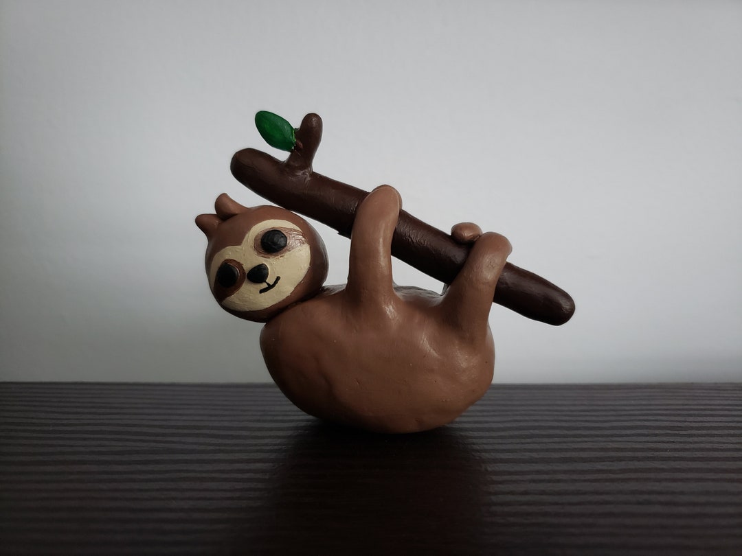 Sloth Handmade Clay Sculpture - Etsy