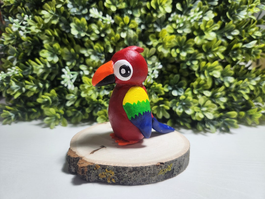 Parrot Handmade Clay Sculpture - Etsy