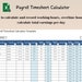 Employee Payroll Calculator, Payroll Timesheet Calculator, Payroll ...