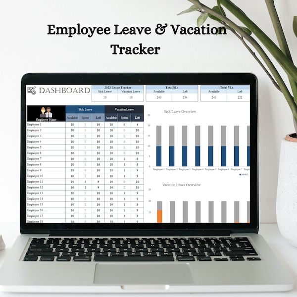 Annual Leave Tracker Excel - Etsy