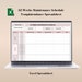 52 Weeks Maintenance Schedule Template, Maintenance Tracker ...