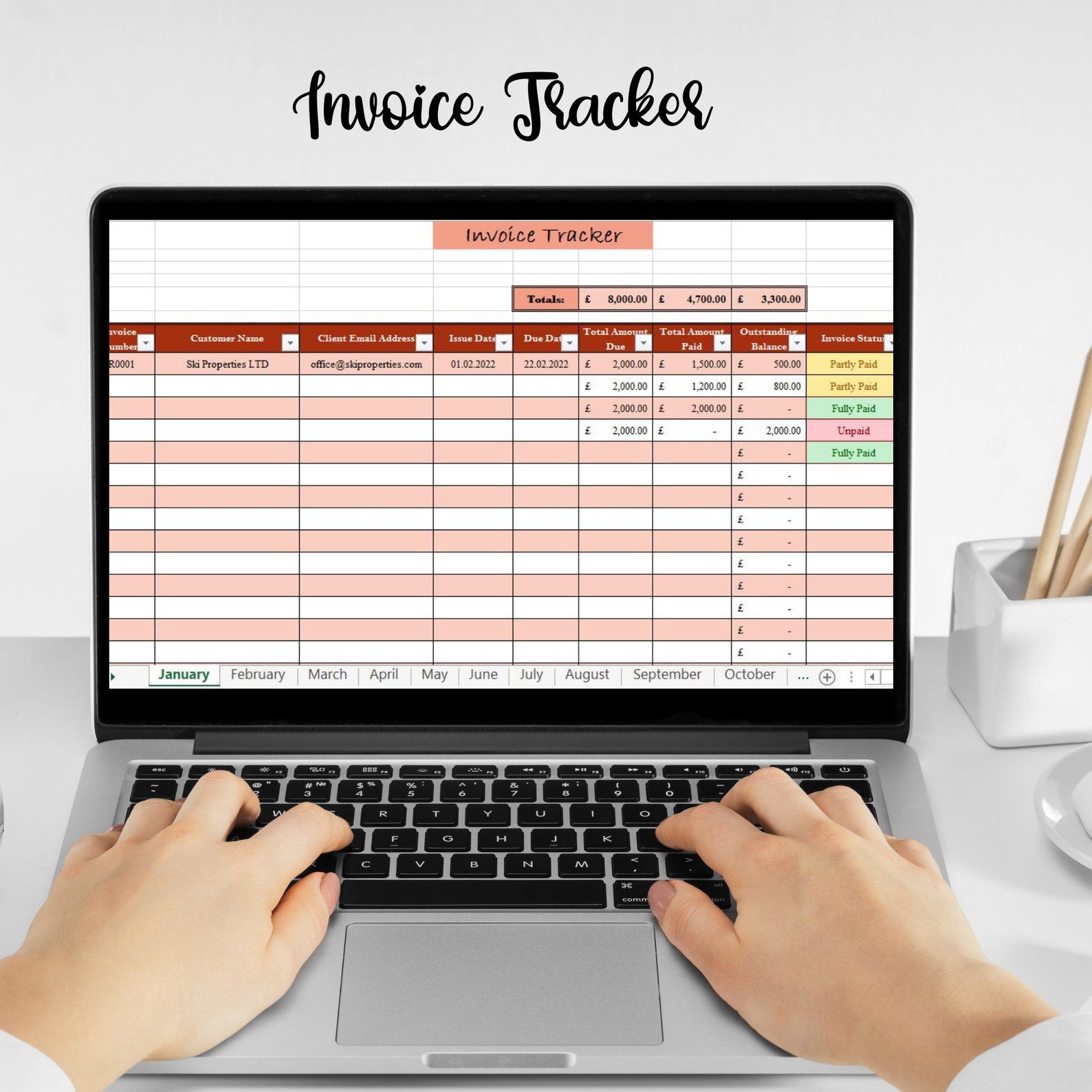Invoice Tracker Spreadsheet, Payment Tracker in Excel, Payment Log ...