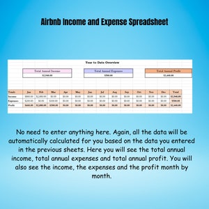Airbnb Income and Expense Spreadsheet USD, Airbnb Rental Template ...