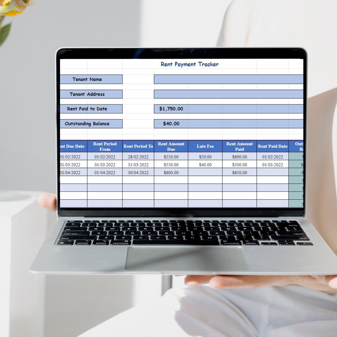 Landlord Rent Payment Tracker Google Sheets, Rent Ledger for up to 10 ...