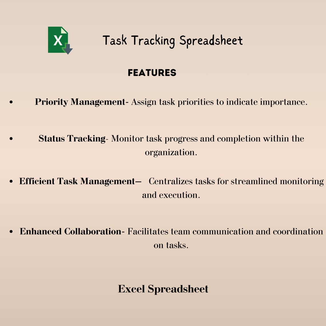 Task Tracker Spreadsheet, Task Management Spreadsheet, Productivity ...