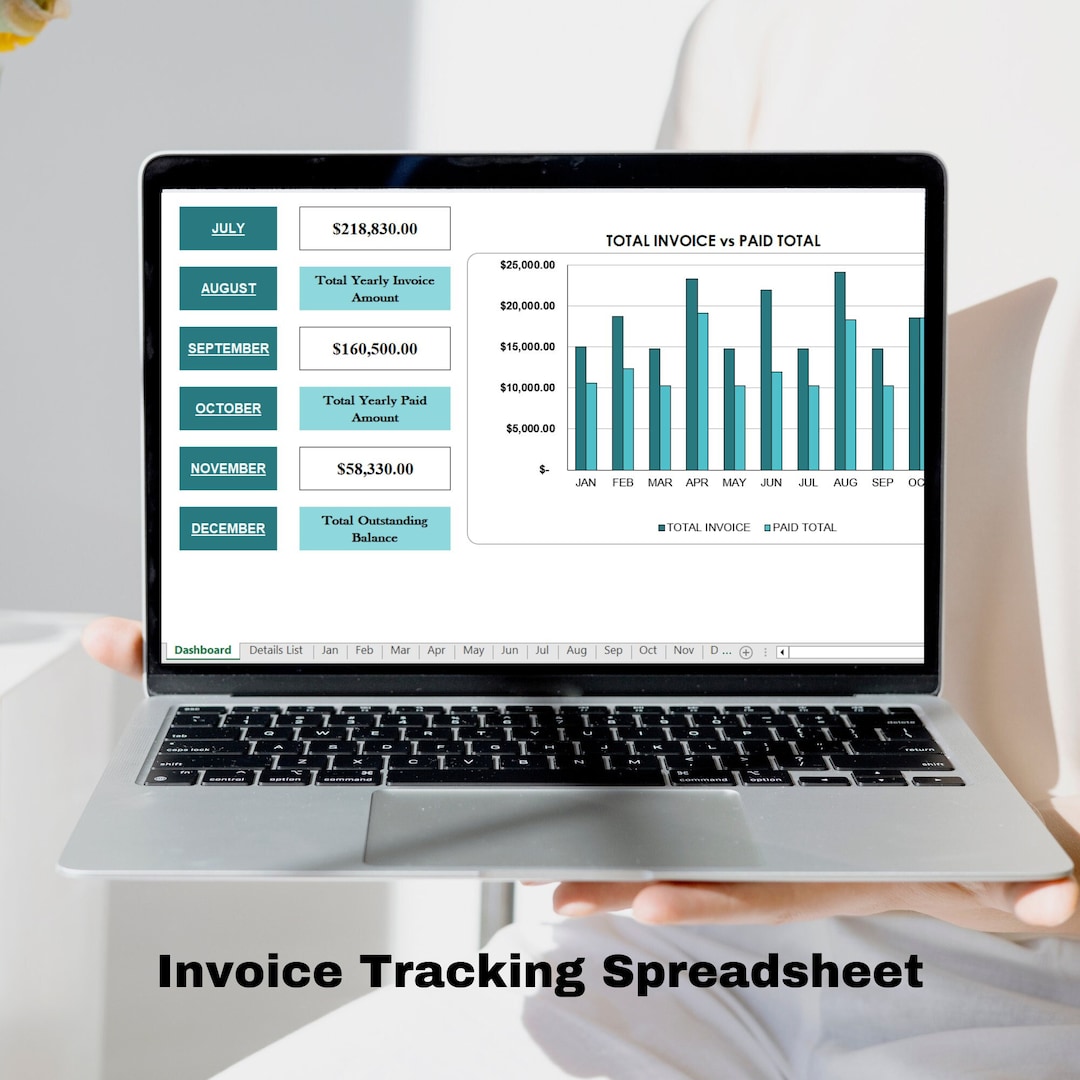 Invoice Tracking Spreadsheet, Invoice Management System, Small Business ...