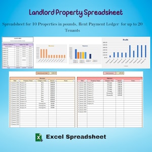 Rental Property Tracker Excel, Rental Income and Expense Tracker ...