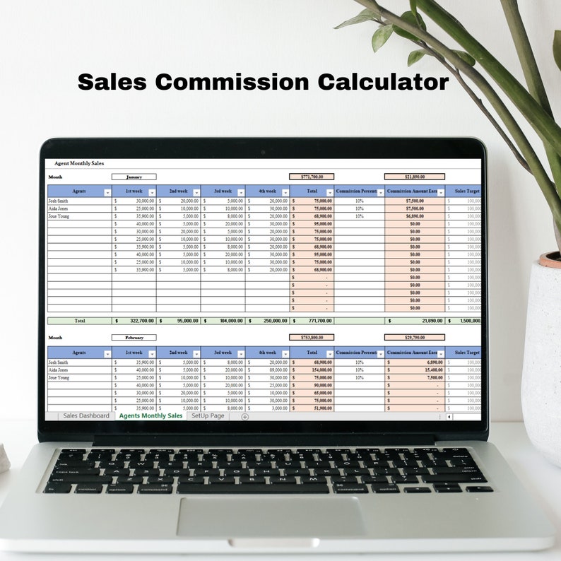 Sales Commission Calculator, Automated Commission Tracker, Sales ...