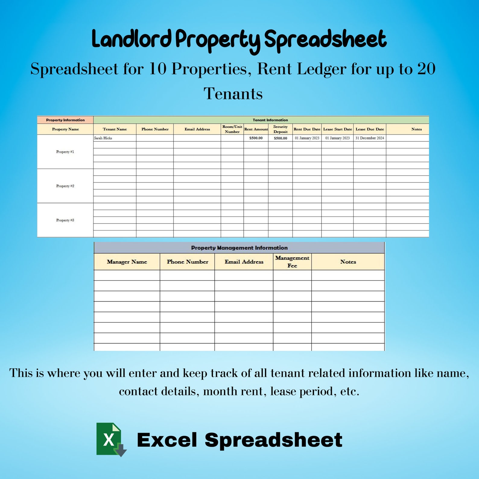 Rental Property Income and Expense Tracker, Property Management ...