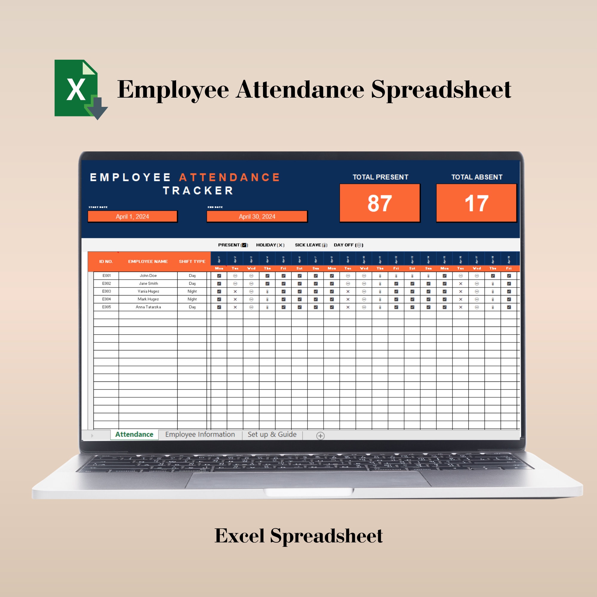 Employee Attendance Tracker, Sickness & Absence Tracker, Employee ...