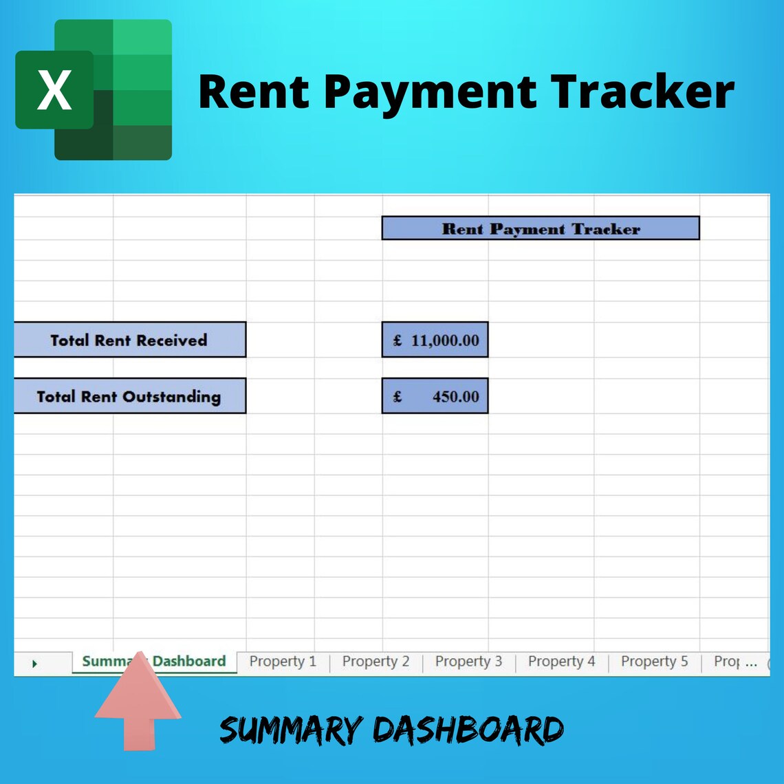 Rent Payment Ledger for up to 10 Properties, Rent Payment Track in ...