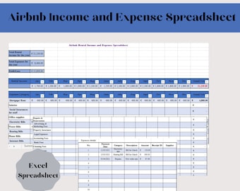 Short Term Rental Spreadsheet Airbnb Tracker Property - Etsy