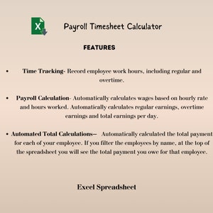 Employee Payroll Calculator, Payroll Timesheet Calculator, Payroll ...