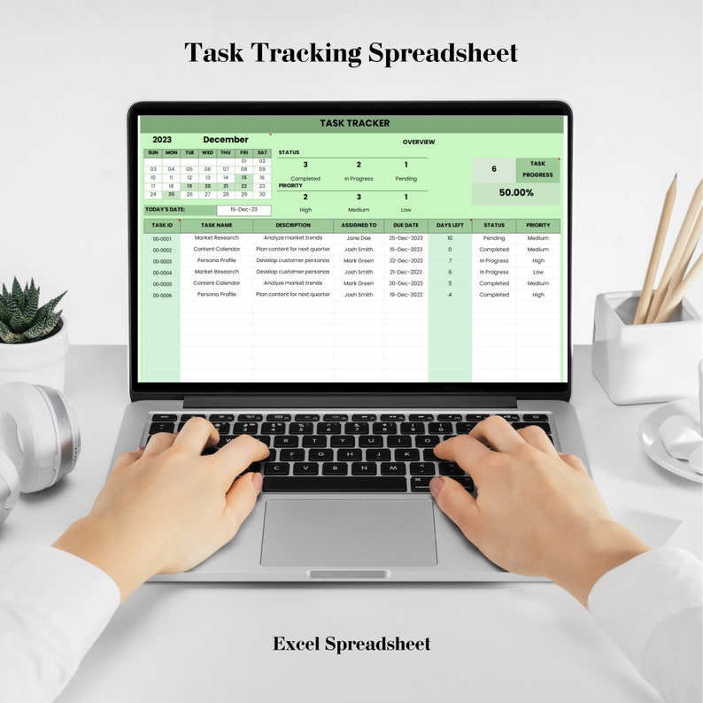 Task Tracking Spreadsheet, Small Business Task Planner, Monthly ...