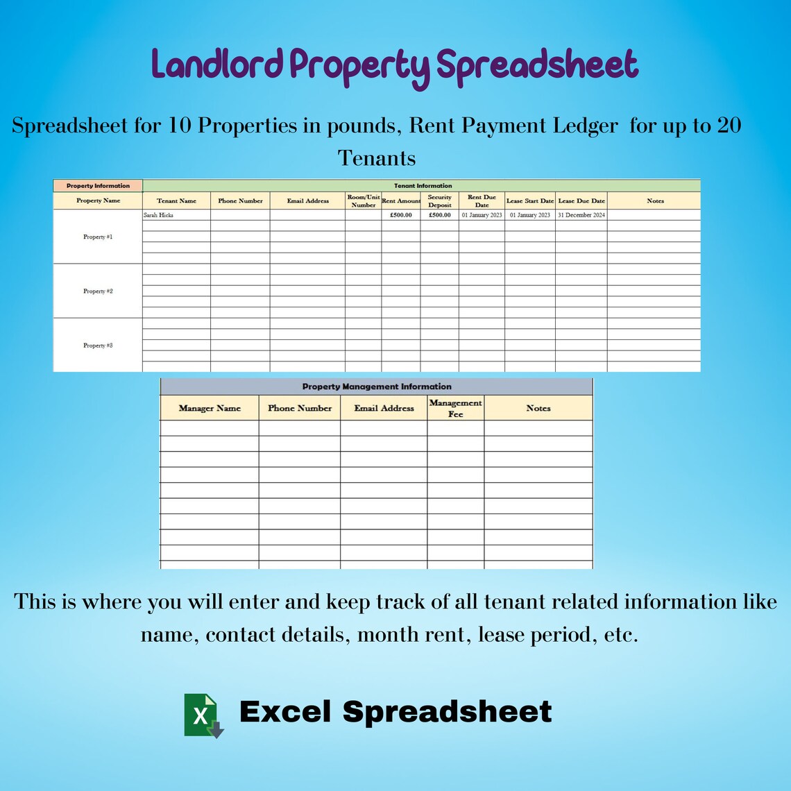 Rental Property Tracker Excel, Rental Income and Expense Tracker ...