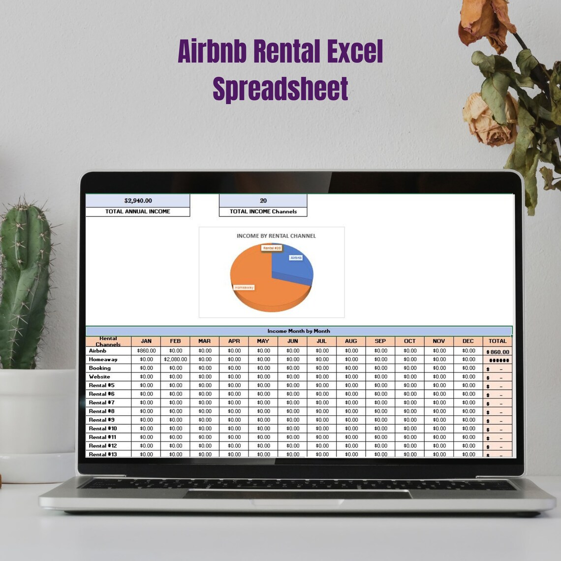 Airbnb Income and Expense Spreadsheet USD, Airbnb Rental Template ...